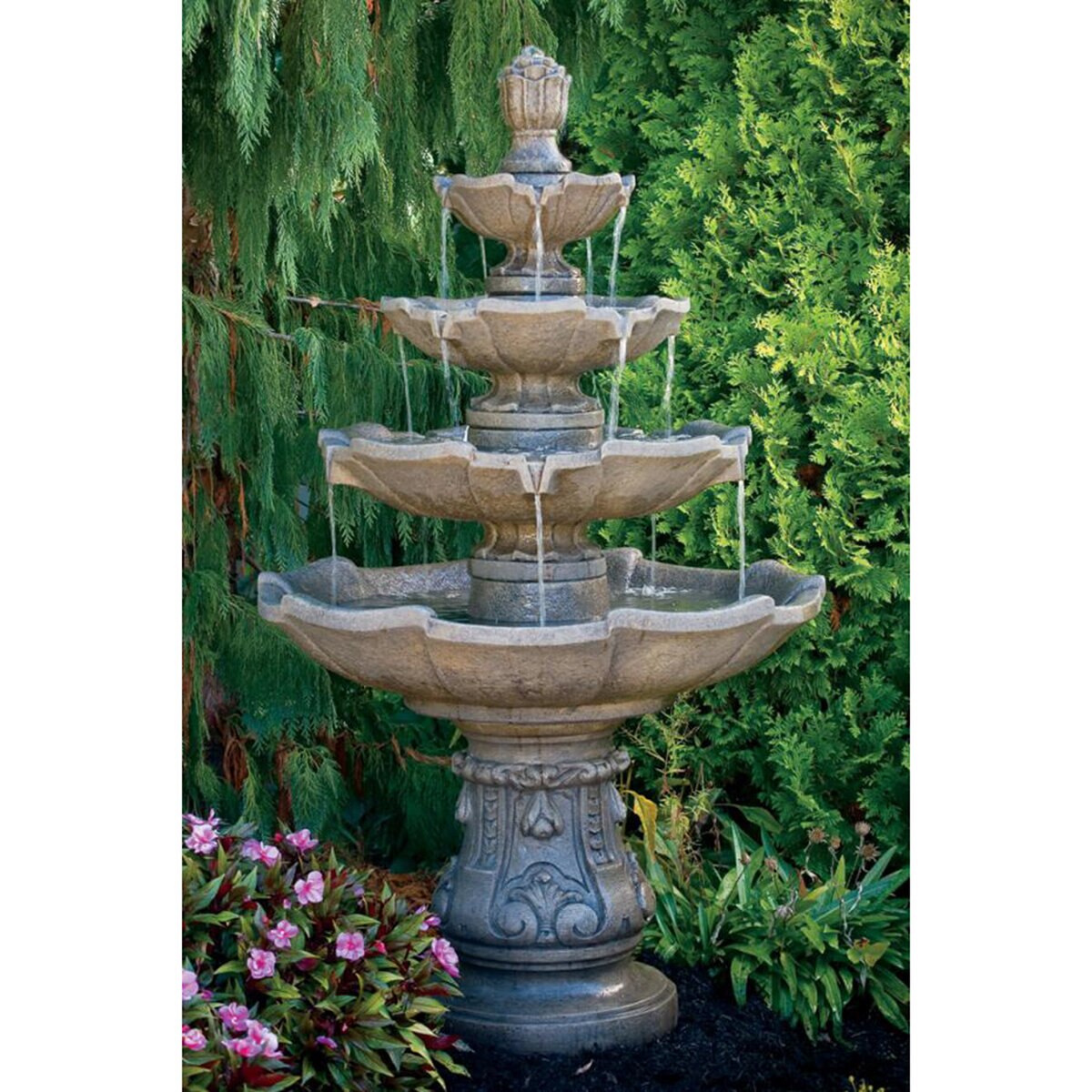 Massarelli Fountain Classic Four Tier 38 in. x 18 in. x 65-1/2 in | SiteOne