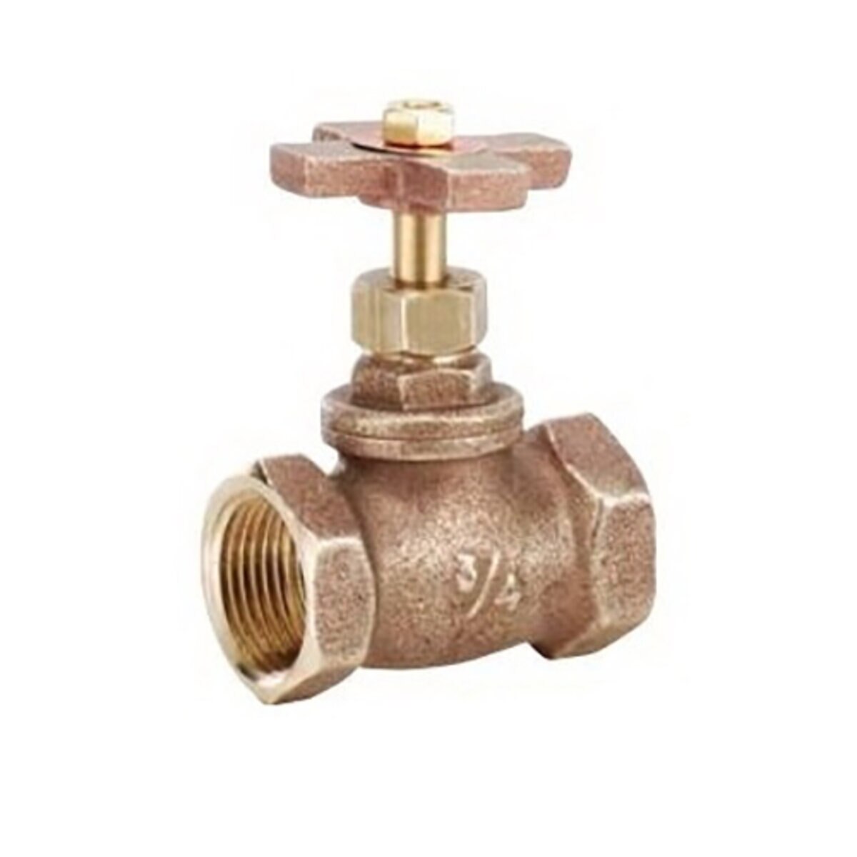 Matco Globe Style Stop Valve Bronze 1/2 in. FIPT with Cross Handle ...