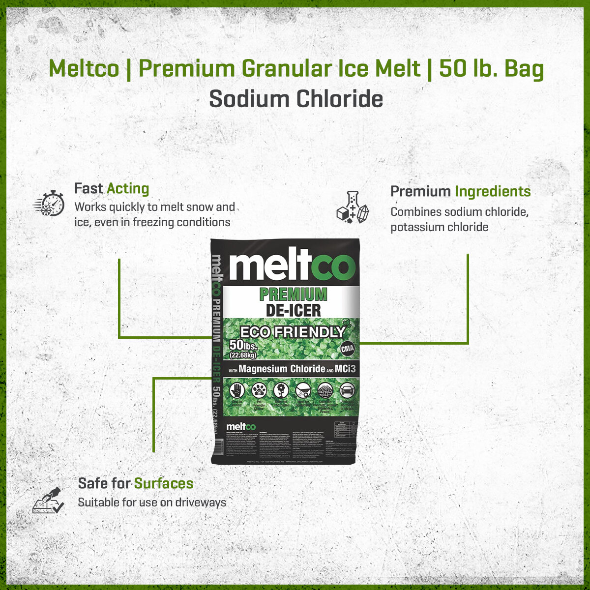 MELTCO Premium Granular Ice Melt (Bag 50 lb.) | SiteOne US