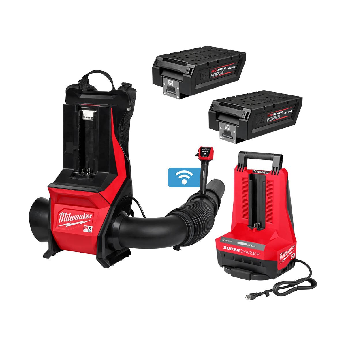 Milwaukee MX Fuel Backpack Blower w/ 2X12.0 Kit & Rapid Charger ...