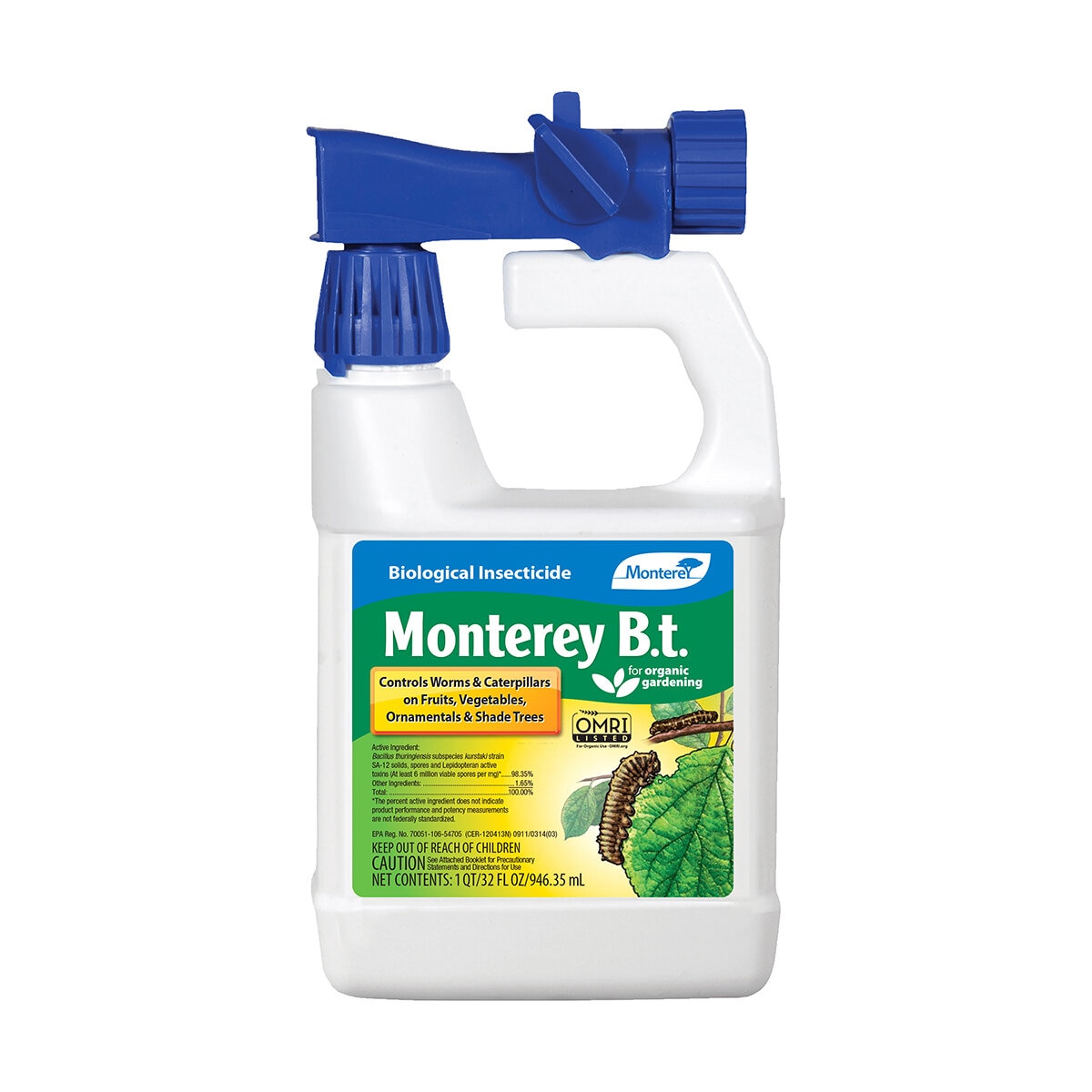 Monterey B.T. Selective Insecticide 32 fl oz. Hose End Spray Bottle ...