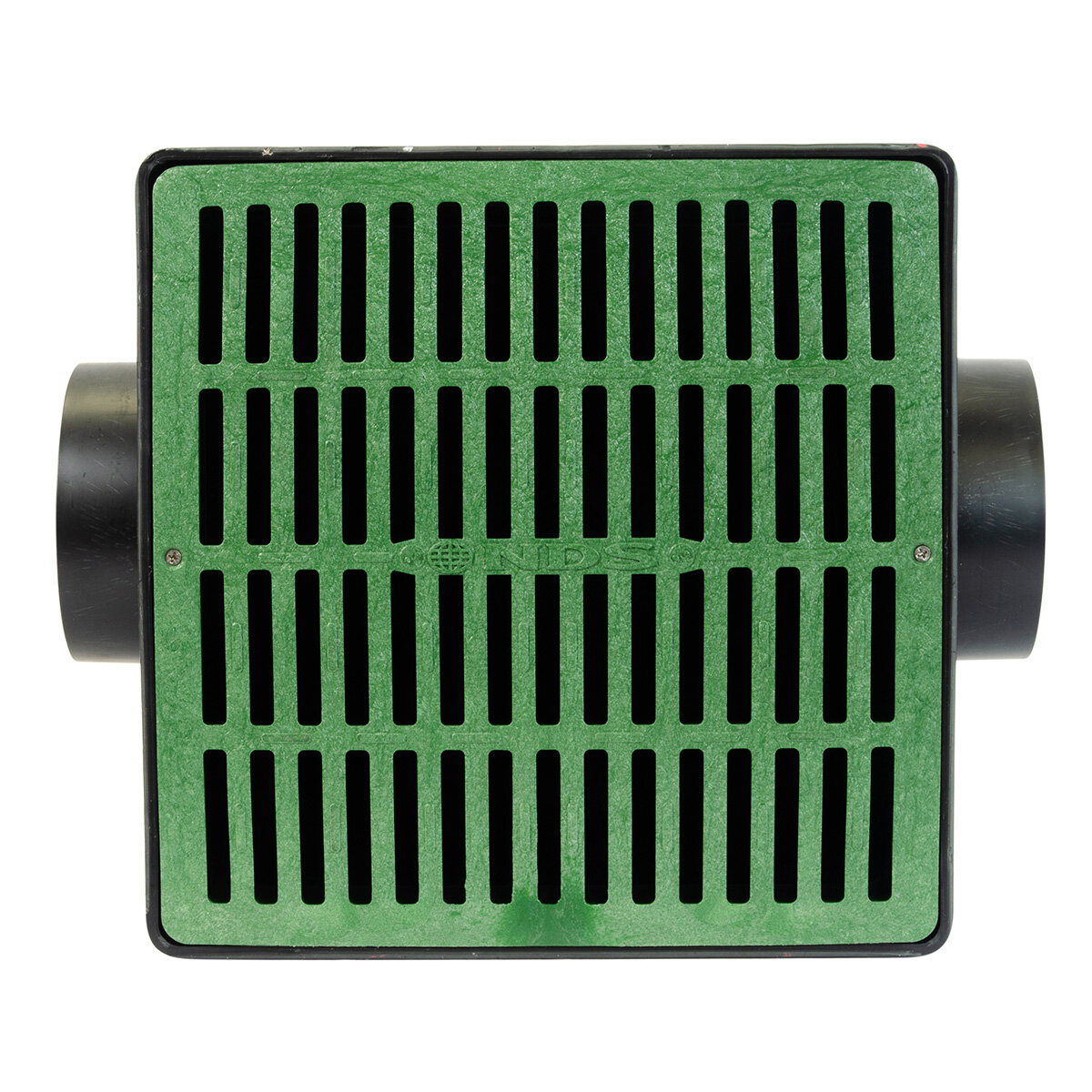 NDS Square Catch Basin Kit Green With Grate, 2 Outlets & Plug 12 in ...