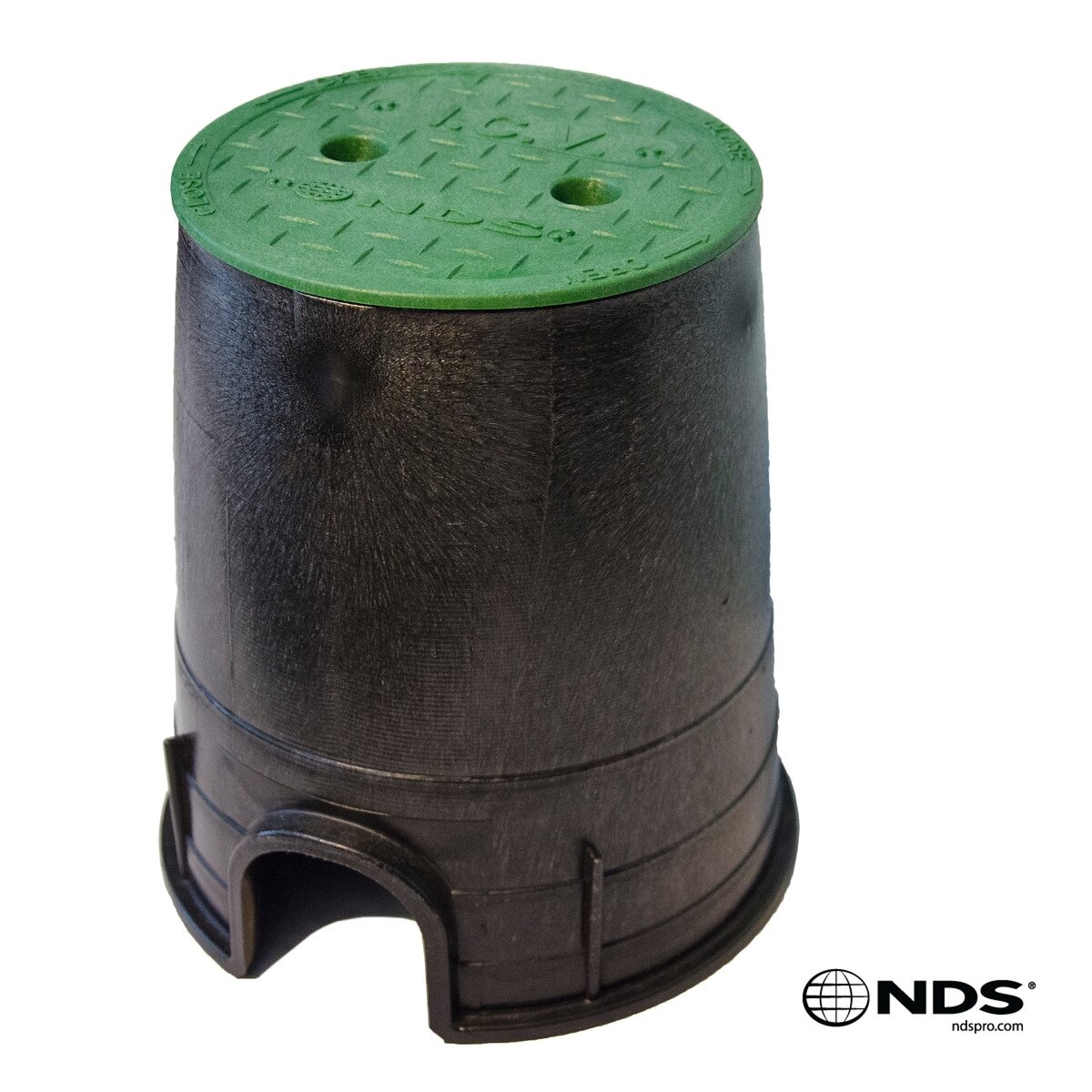 ICV NDS Cover - Round, Black/Green 6 in. | SiteOne