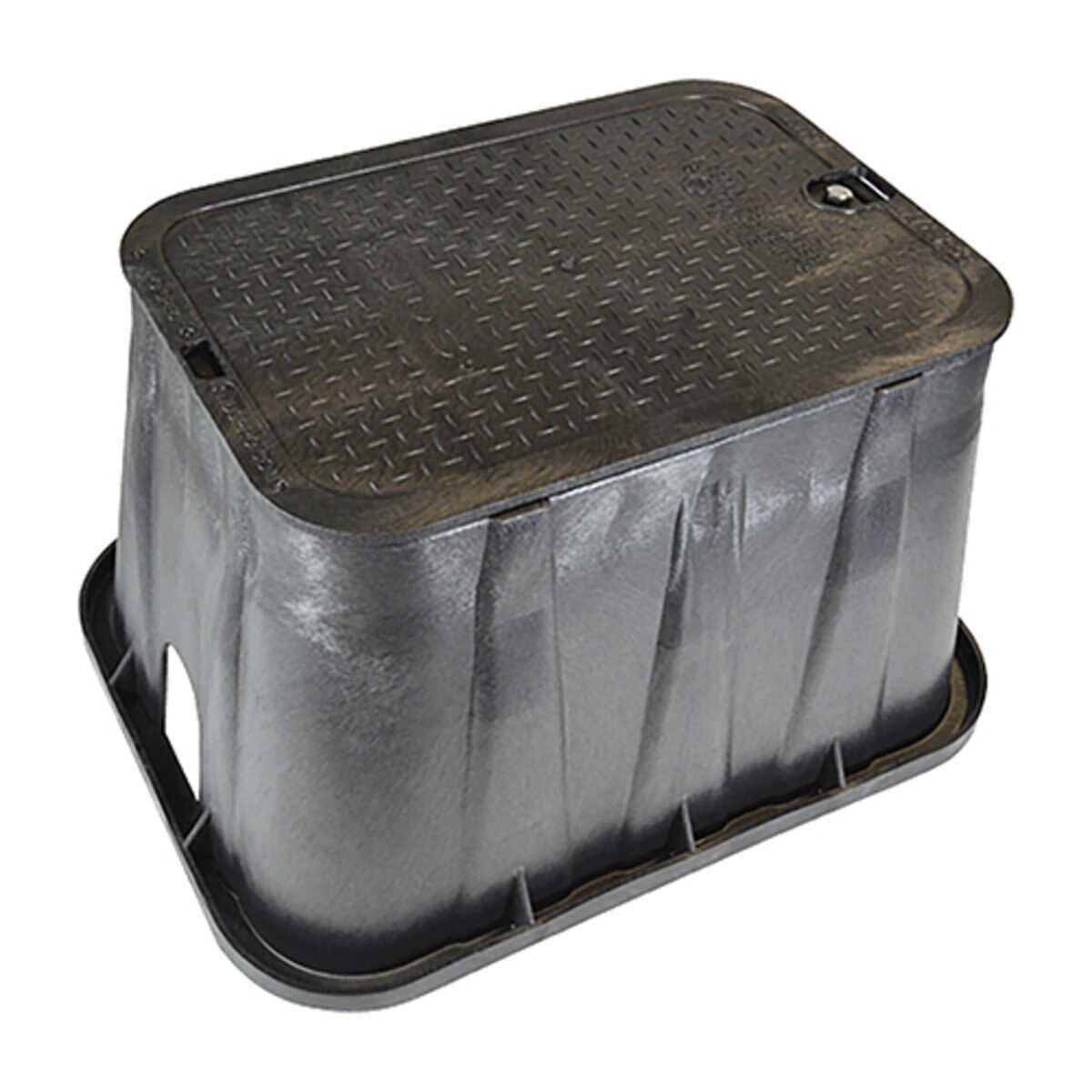NDS Pro-Spec Valve Box Reclaimed Water Black Box/Lid Overlapping 14 in ...