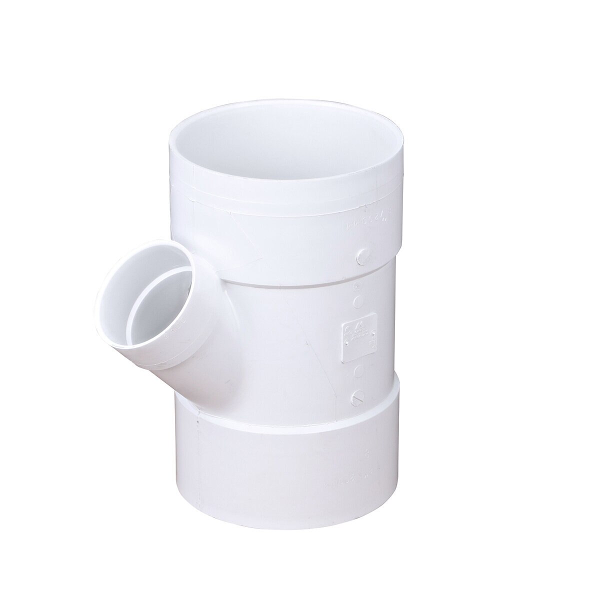 8 in. x 4 in. PVC 45 Degree Wye Hub X Hub X Hub White NDS | SiteOne US