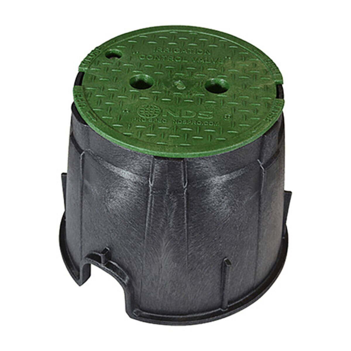 NDS Pro-Spec Series Valve Box Black Body and Green Lid Round 10 in ...
