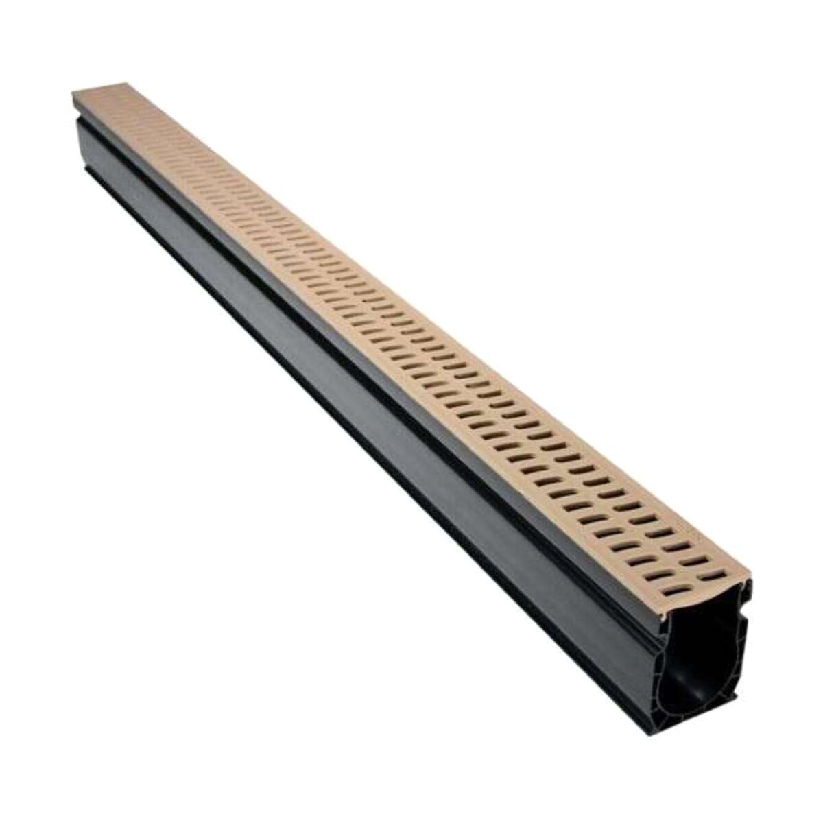 NDS SLIM CHANNEL DRAIN 9 ft. WITH SLOTTED GRATES SAND | SiteOne US
