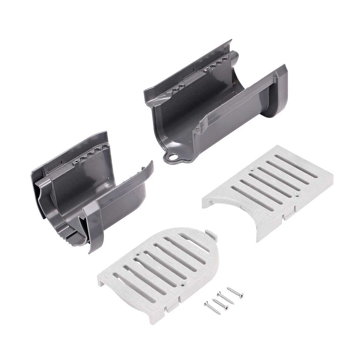 NDS Spee-D Contour Channel Drain Kit with Start and End Sections, Two ...