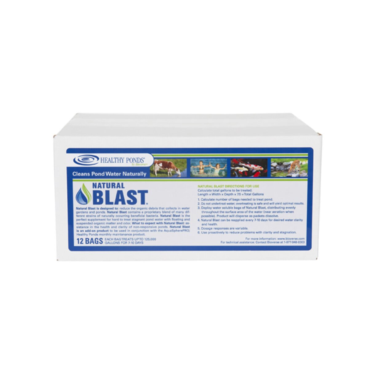 Natural Blast Beneficial Bacteria 3 lb. Treats 1.5M gal. (12 Packets ...