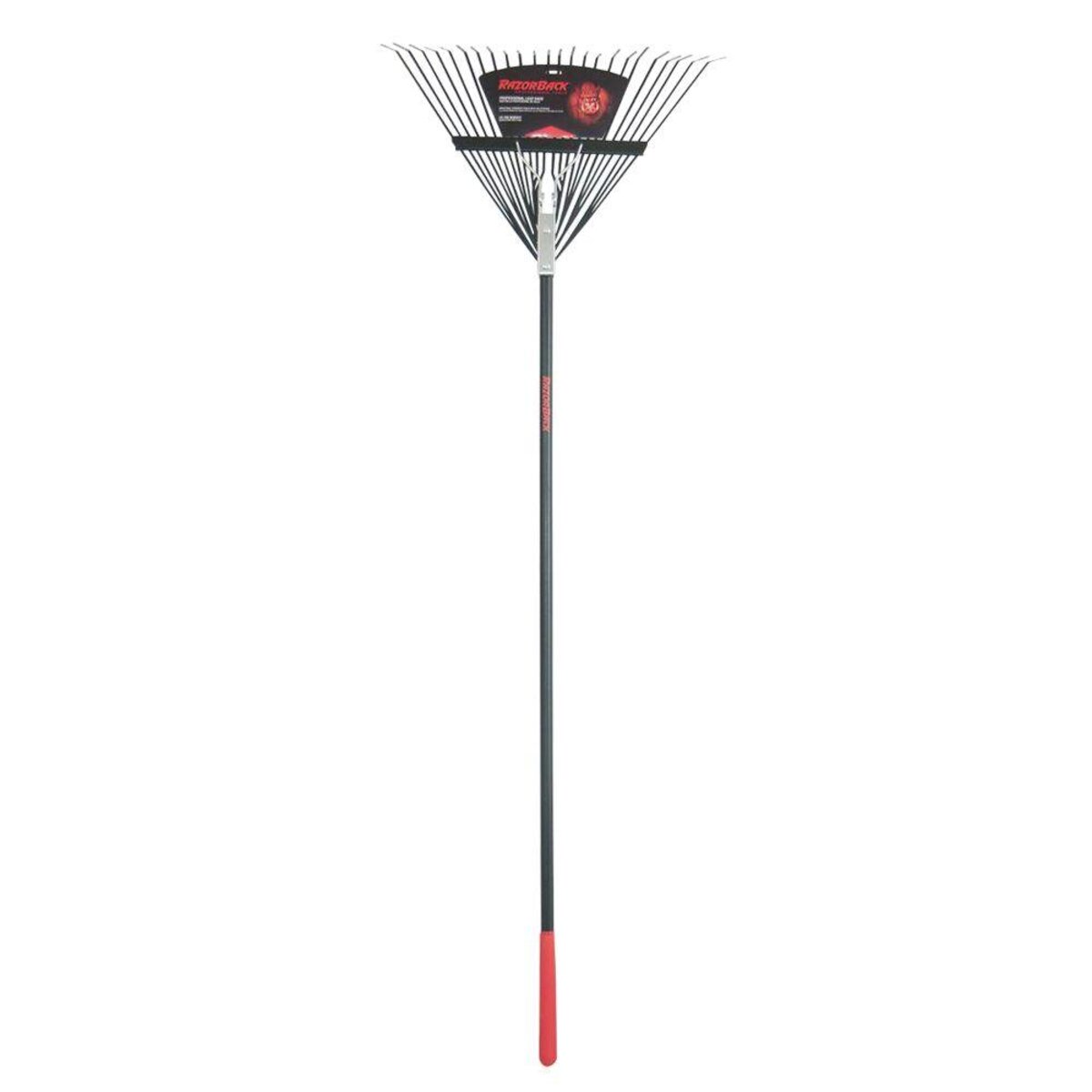Razor-Back Spring Brace Leaf Rake 24 Tine Steel Head 51 in. Fiberglass ...
