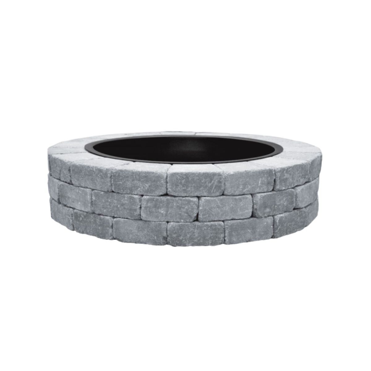 Unilock Sunset Fire Pit Kit Round Limestone 51-1/4 in. x 15-3/4 in ...