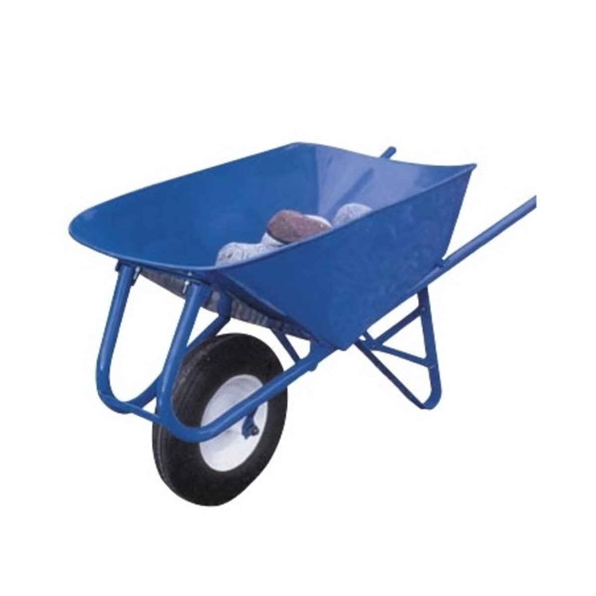 Wellmade Wheelbarrow 6 cu. ft. Steel Tray Pneumatic Wheel Steel Handle ...