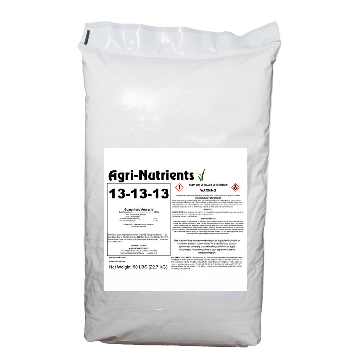 Granular Fertilizer 13-13-13 A/C 50 lb | SiteOne US