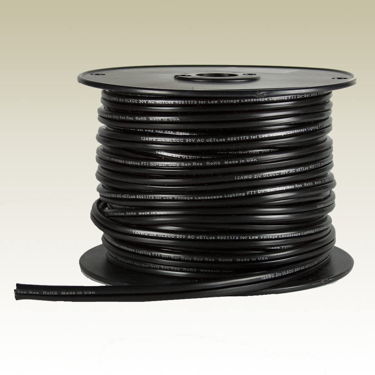Low Voltage Lighting Wire Black 12 Gauge 2 Conductor | SiteOne