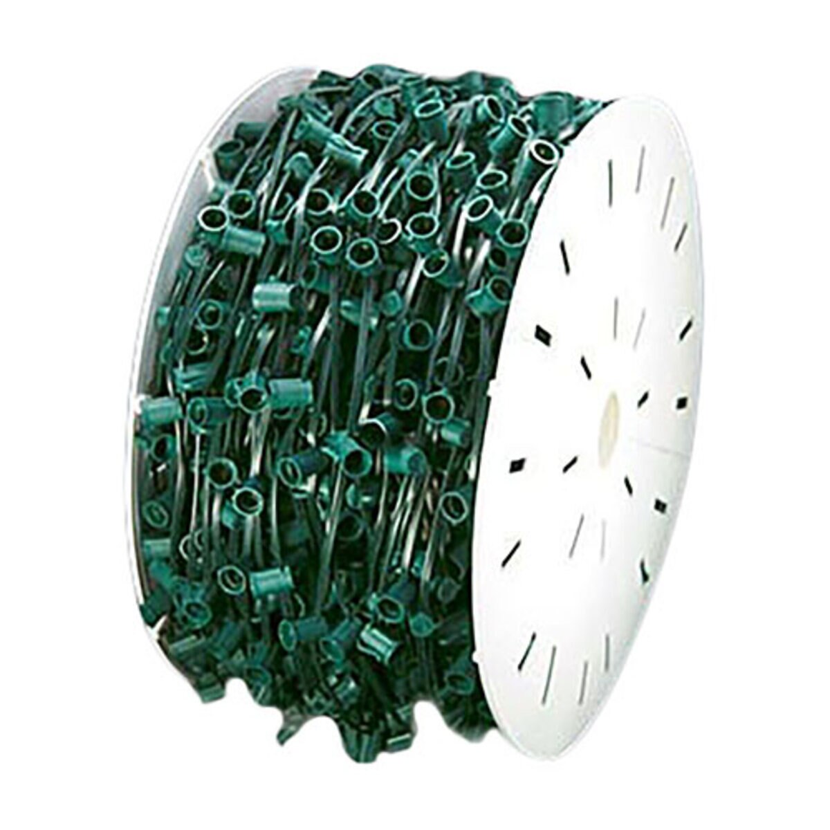 C9 Cord Green Wire SPT-1 18 Gauge 15 in Spacing w/ Sockets 1,000 ft ...