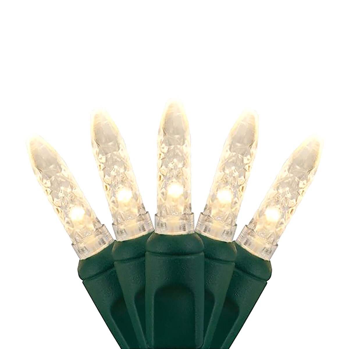 UL70 LED Light Set-Wide Angle 5 mm Warm White-Rectified Green Wire 4 in ...