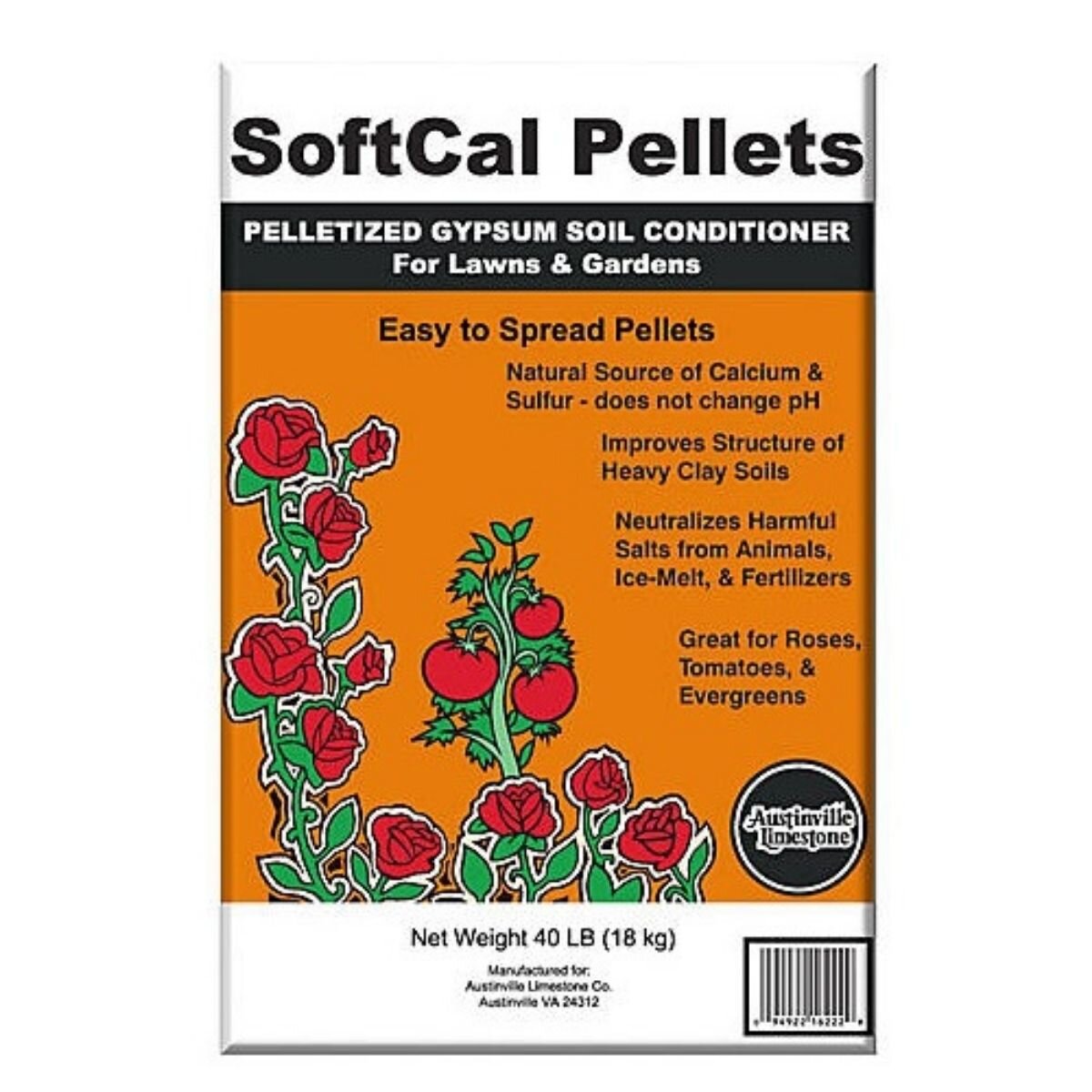 Austinville SoftCal Gypsum Pelletized Soil Amendment 40 lb. Bag ...