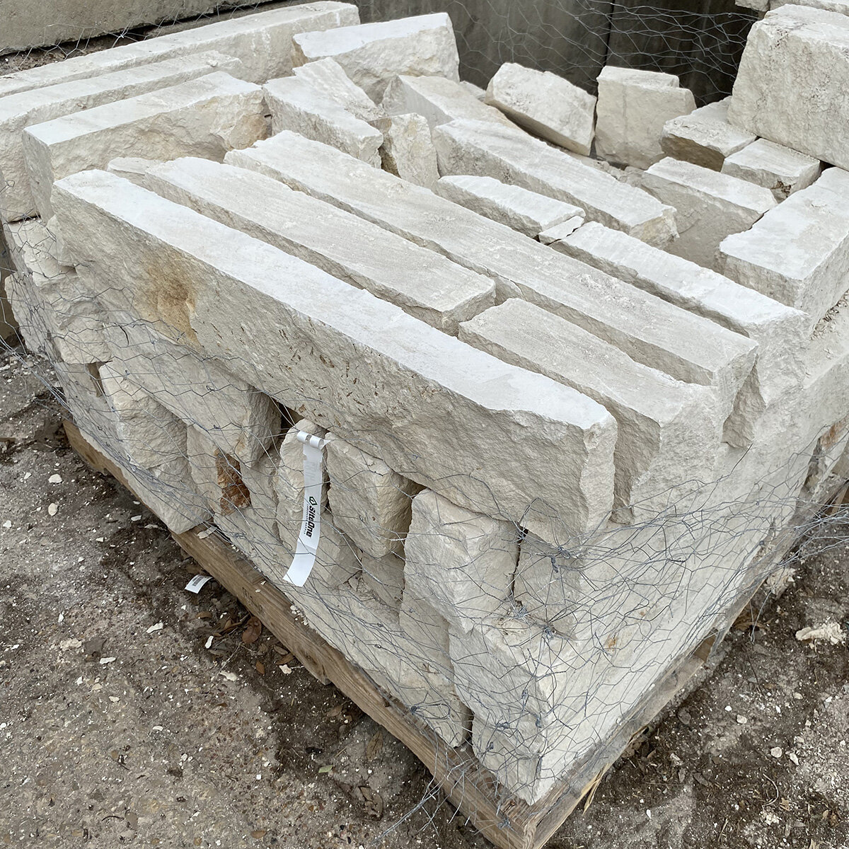 Building Stone Texas White Limestone (4 in. Chopped) Sawn 6 in. Thick ...