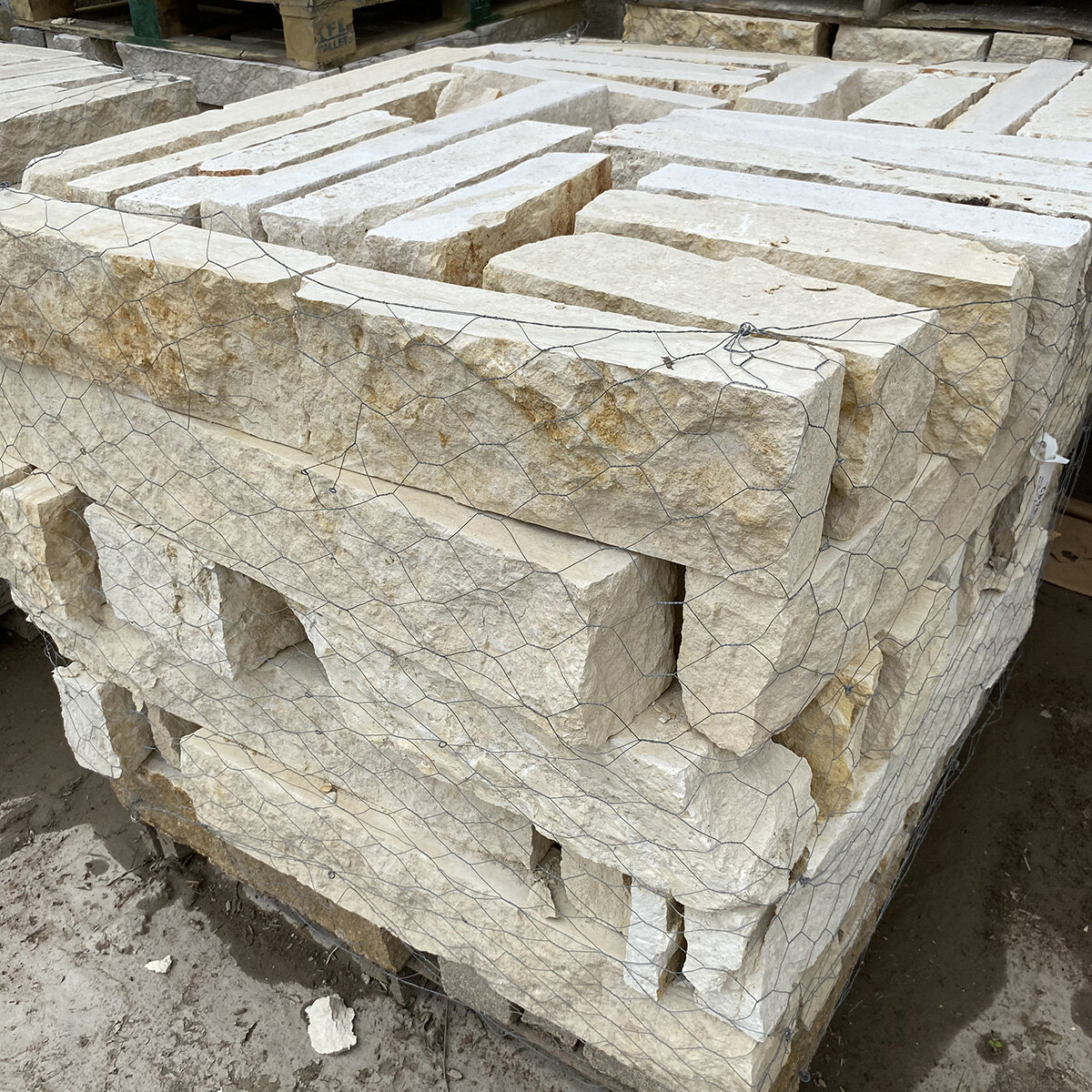 Building Stone Cream Limestone (4 in. Chopped) Sawn 6 in. Thick ...