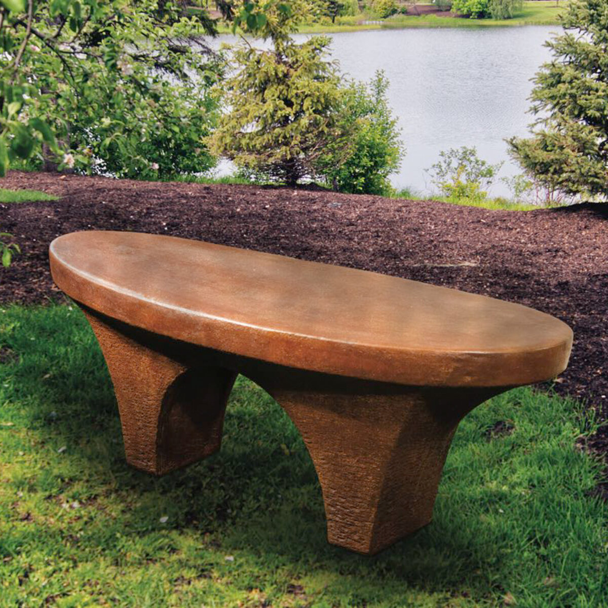 Henri Bench River Stone 16 in. x 44 in. x 17 in | SiteOne US