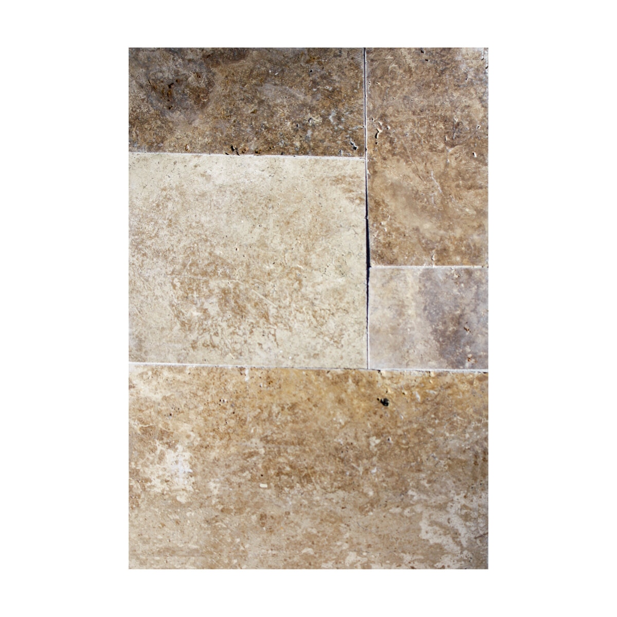 Solstice Dimensional Walnut Travertine Tumbled French Pattern 1 3/16 in ...
