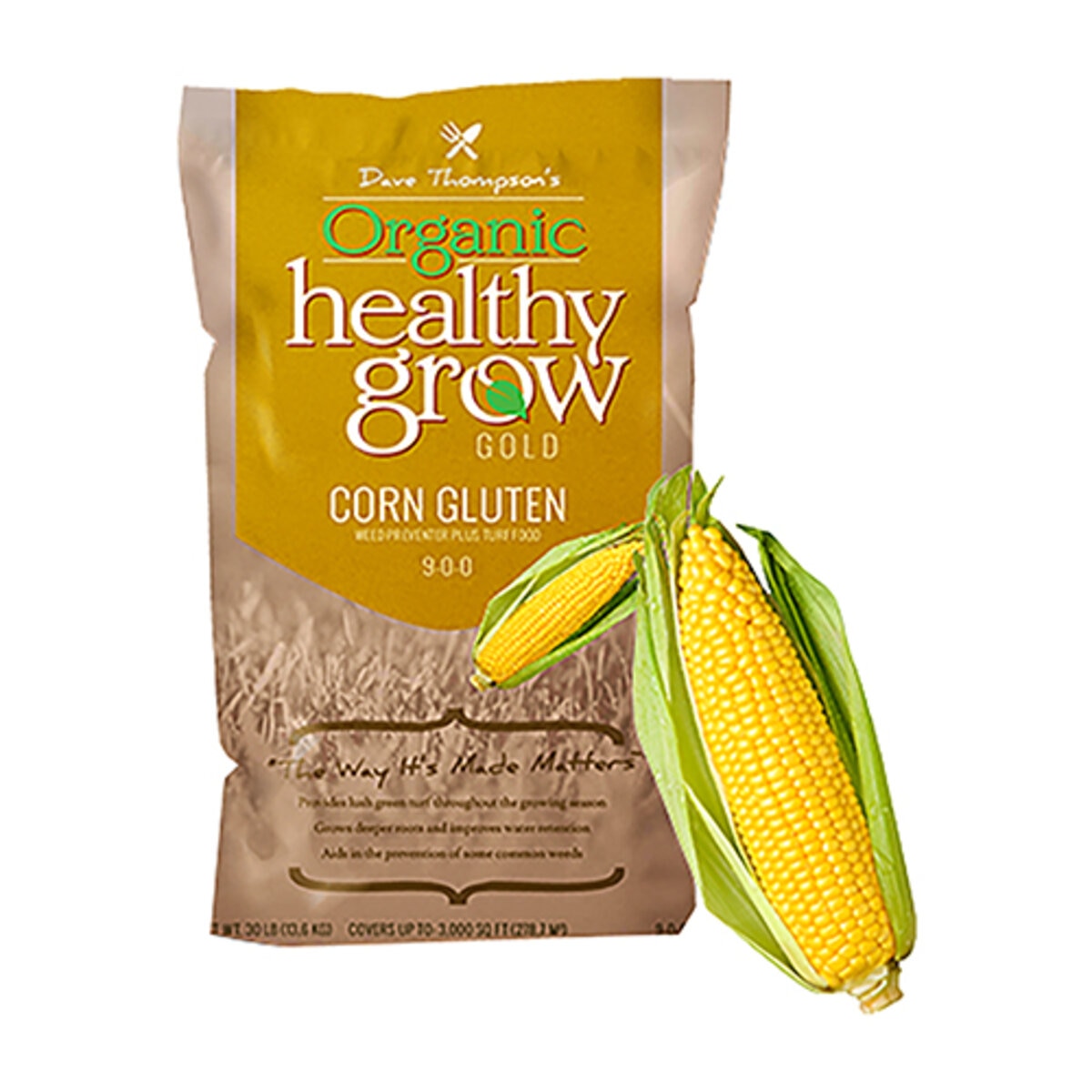 Dave Thompson's Organic Healthy Grow Corn Gluten 9-0-0 Herbicide Plus ...