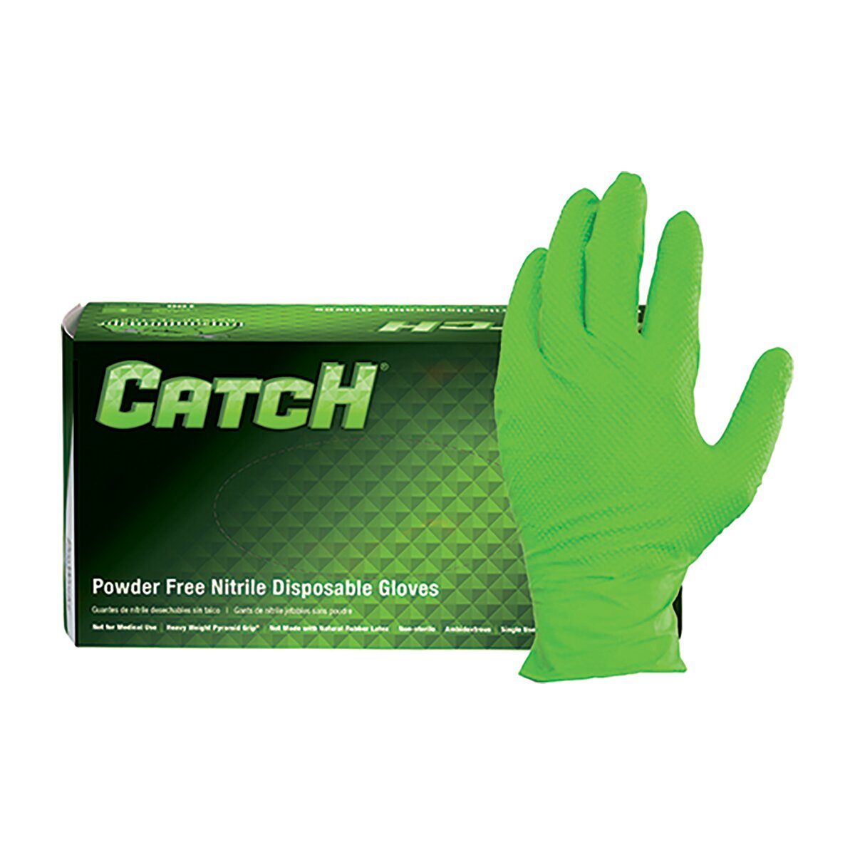 Neon Green Nitrile Textured Gloves - XL | SiteOne