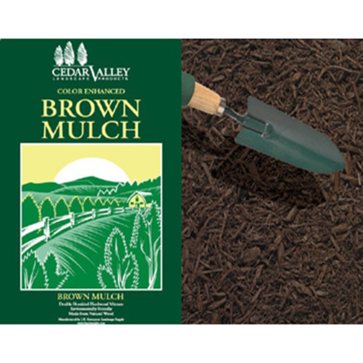 Cedar Valley Color Enhanced Cherry Brown Mulch 2 cu. ft. Bag (70 bags ...