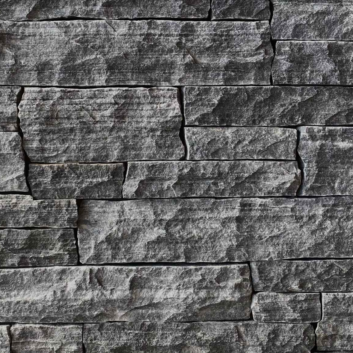 Solstice Sawn Thin Veneer Western Black Quartzite Ledgestone Flats (100 ...