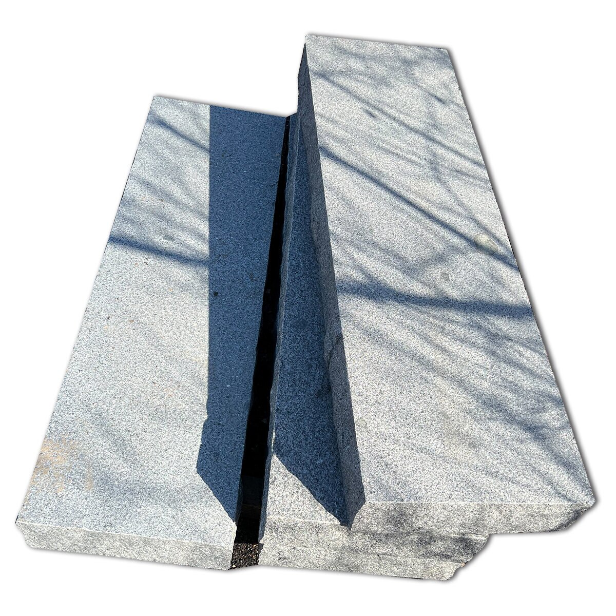 Step Charcoal Granite Thermal Top Snapped Edges 6 in. x 18 in. x 60 in ...