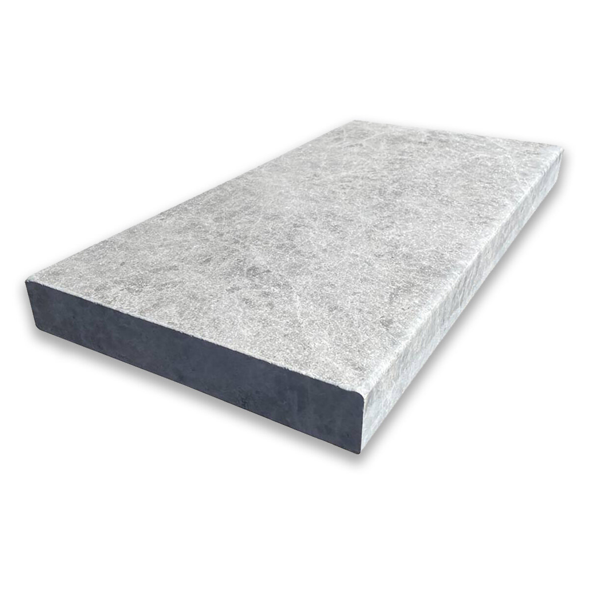 Coping Tundra Gray Marble Leathered Finish Modern Edge 1 Long 2 in. x ...