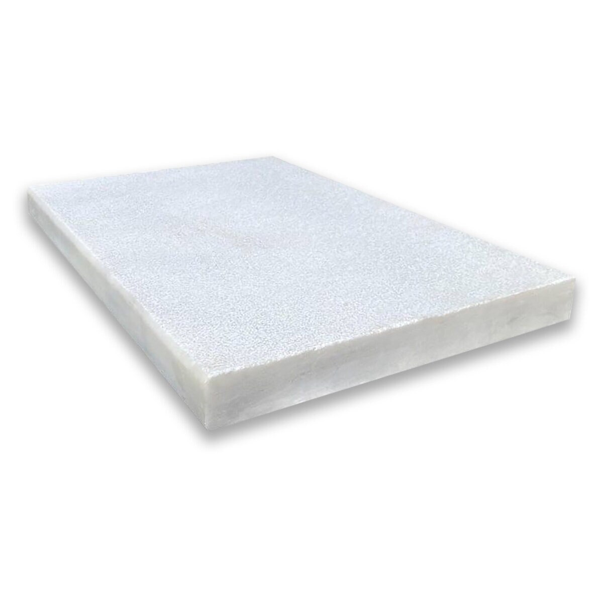 Coping Ice White Marble Leathered Finish Modern Edge 1 Long 2 in. x 16 ...