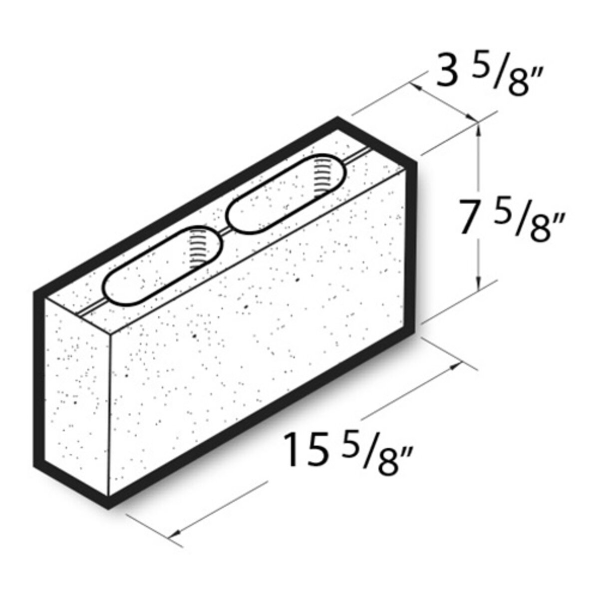Heavyweight Hollow Regular Block Gray/Limestone 4 in. x 8 in. x 16 in ...
