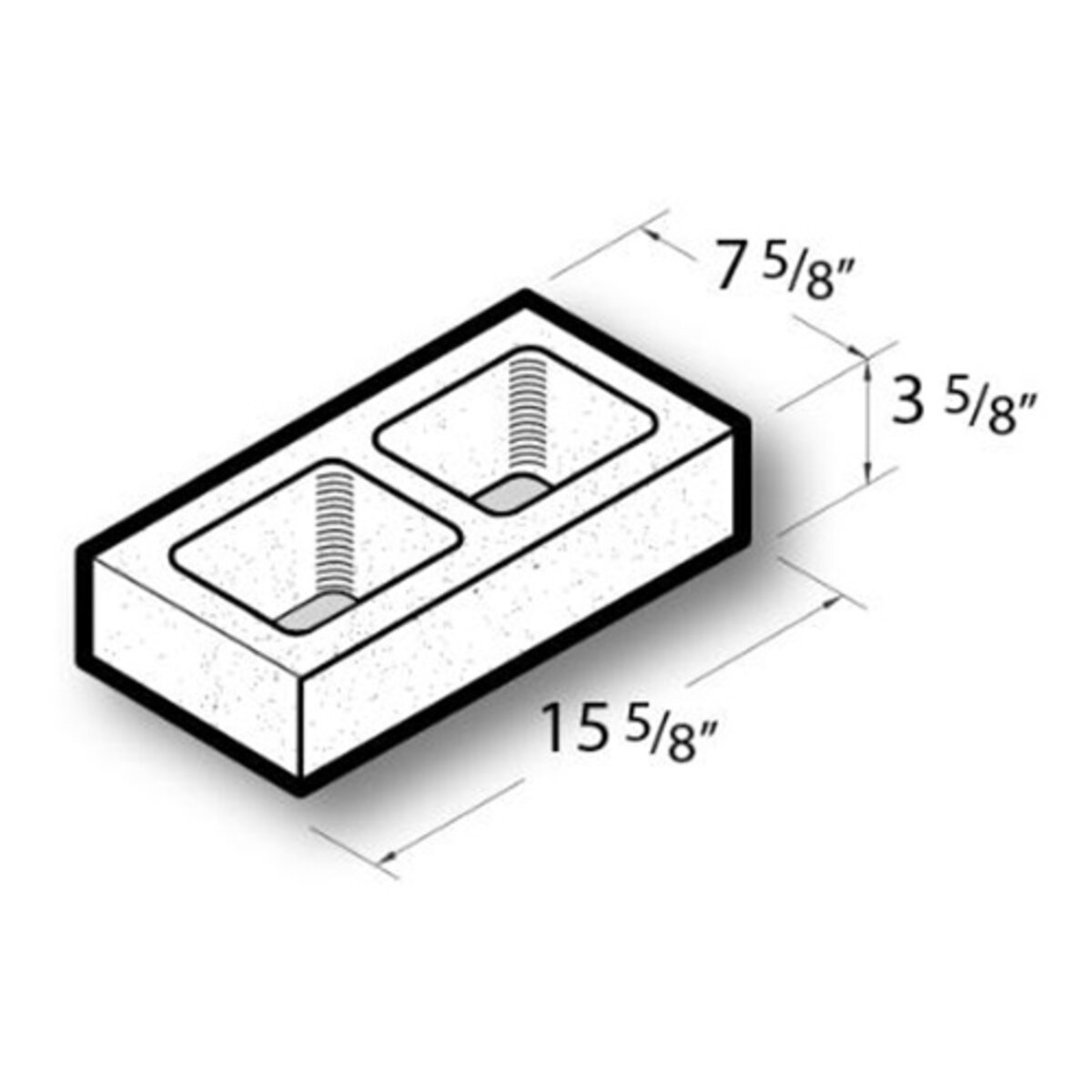 Block Half Wide Lightweight 4 in. X 8 in. x 16 in. (100 pc./pallet ...