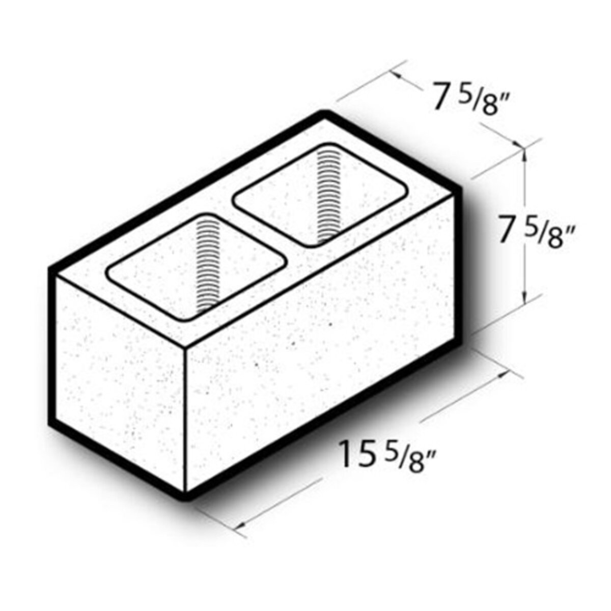 Heavyweight Hollow Regular Block Gray/Limestone 8 in. x 8 in. x 16 in ...