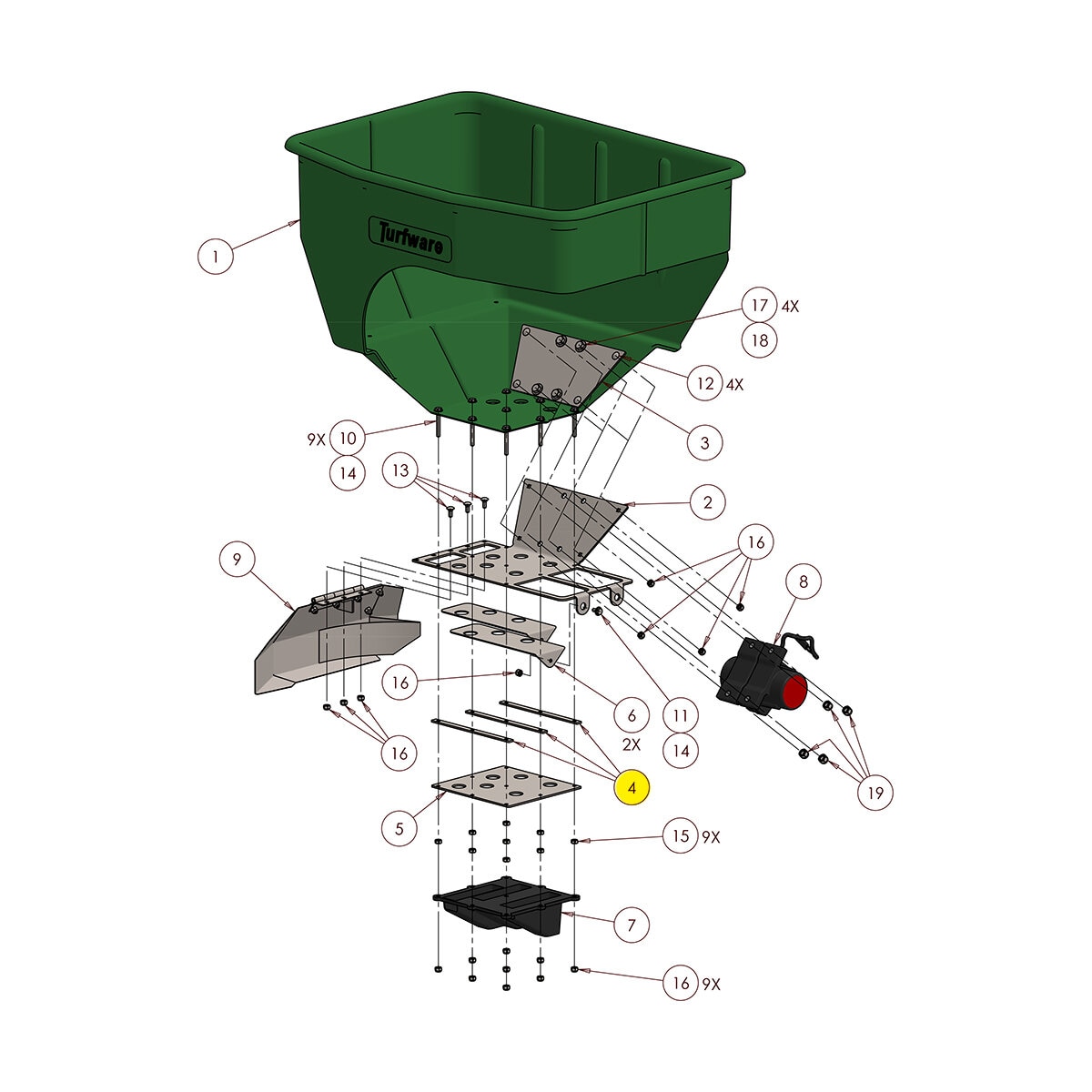 Turfware Hopper Slide (3 Required) Spacer | SiteOne