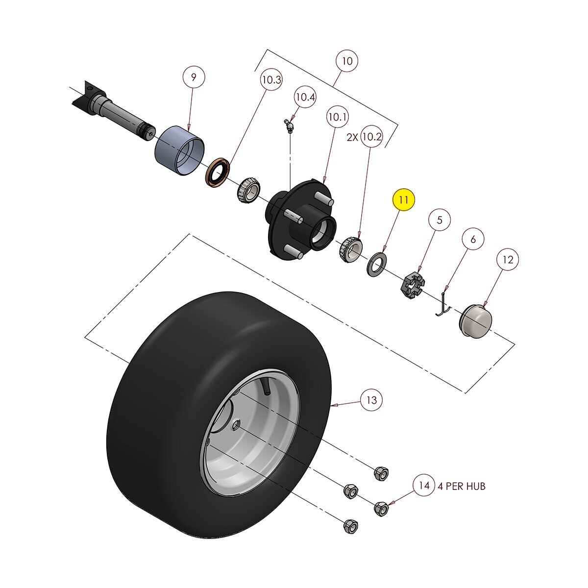 Turfware Shaft Spindle Washer 1-11/16 in. OD, 1 in | SiteOne US