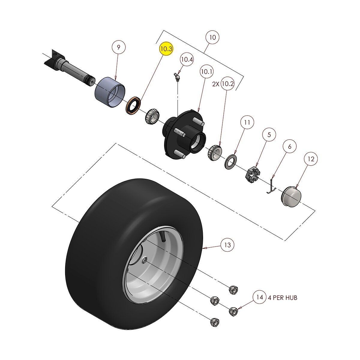 Turfware Oil (Front Wheel Hub) with Coating Seal 1-1/4 in. x 2 in. x 1/ ...