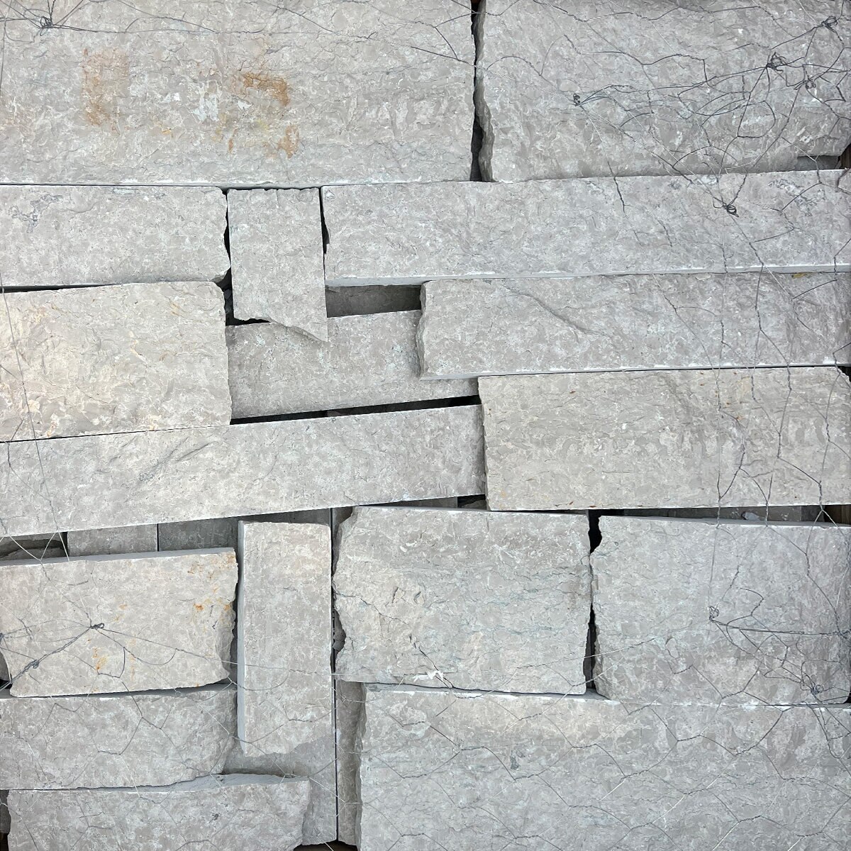 Sawn Thin Veneer Chapel Buff Marble Dimensional 4/6/8 Ashlar Flats ...