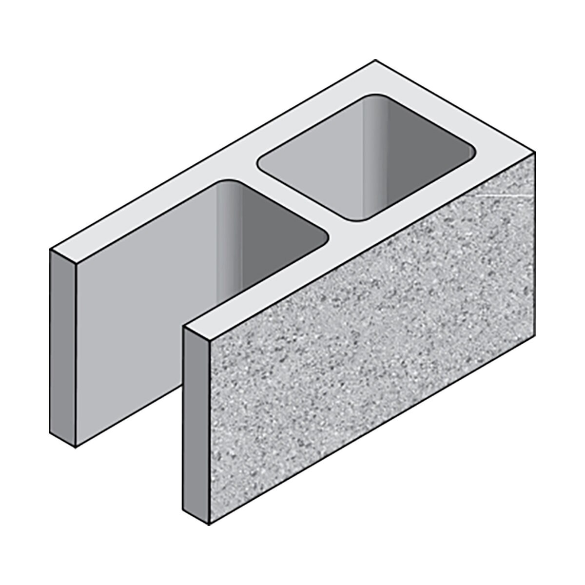 8816 Concrete Block Split Face S1F Standard OE 375 Brown 8 in. x 8 in ...