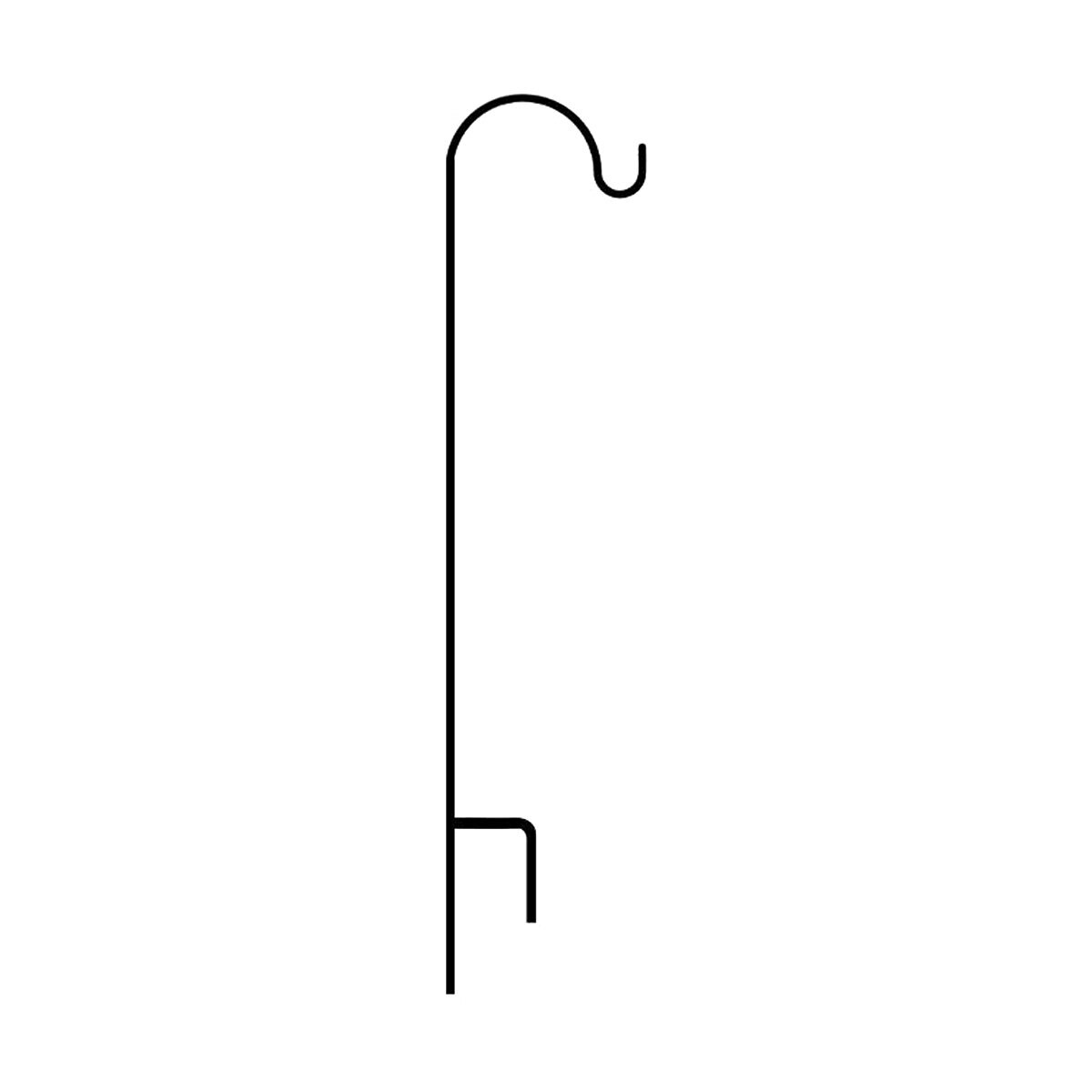 American Gardenworks Classic Shepherd Hook Single Hook Black 12 in. x ...