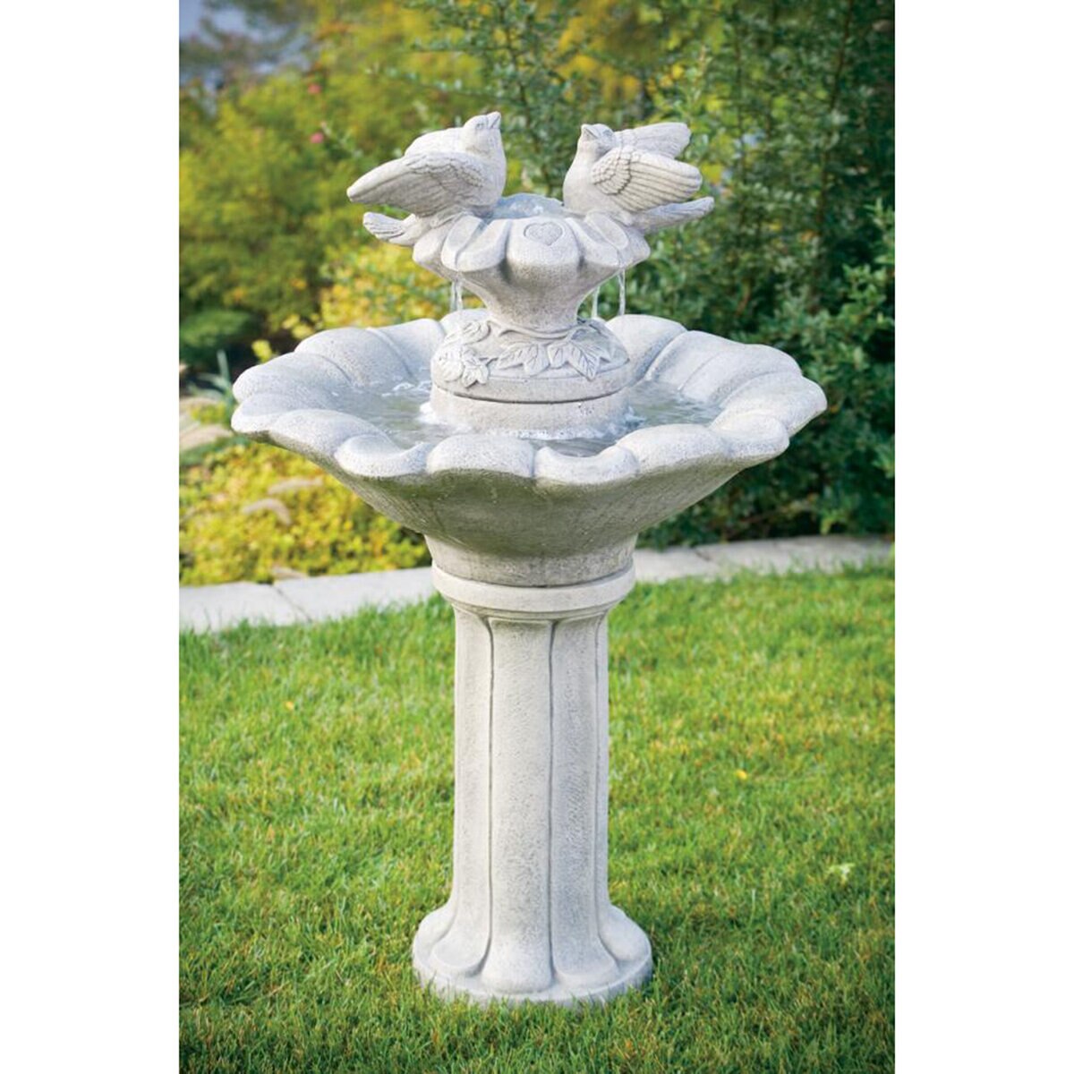 Massarelli Fountain Classical Doves of Love 28 in. x 12 in. x 46 in ...