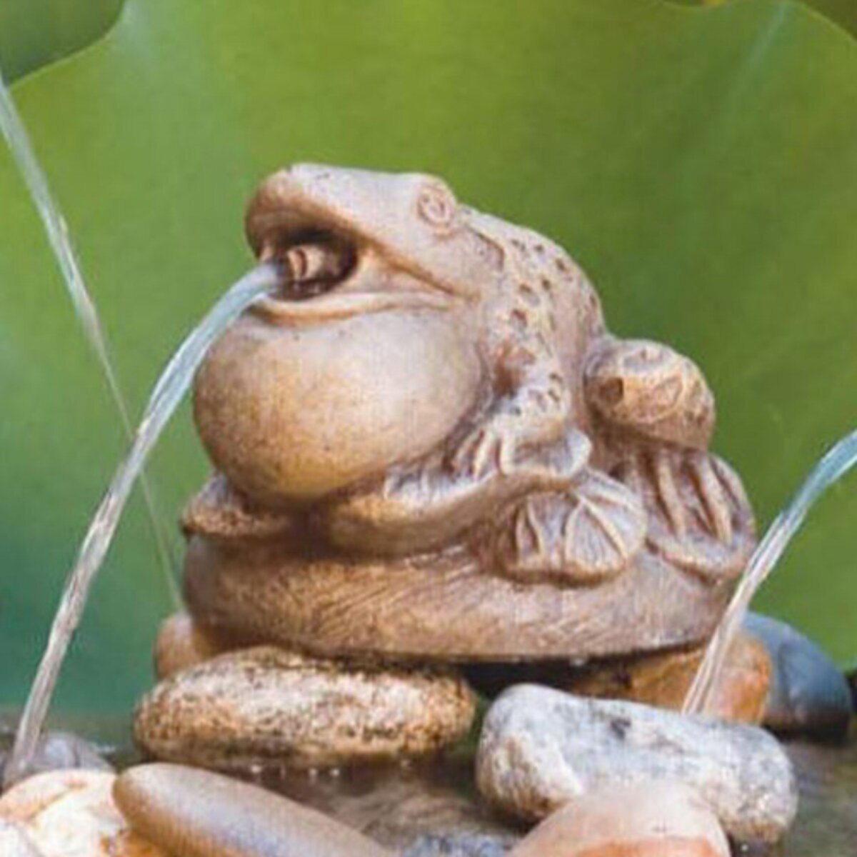 Massarelli Statue Plumbed Buford the Frog 8 in. x 6-1/4 in. x 5-3/4 in ...