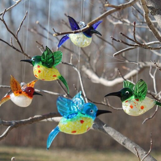 Group Art Glass Hummingbird | SiteOne