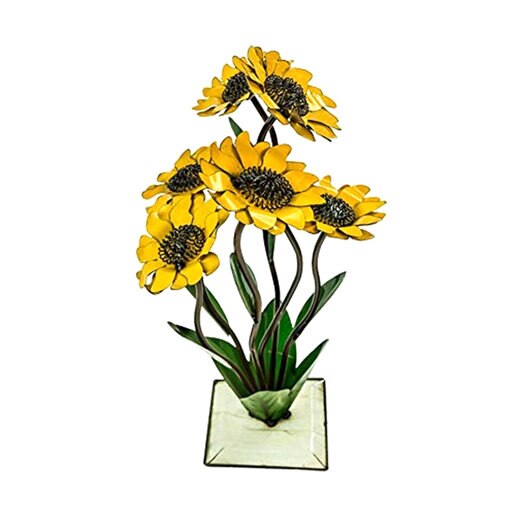 Rustic Arrow Statue Sunflower Cluster Large | SiteOne