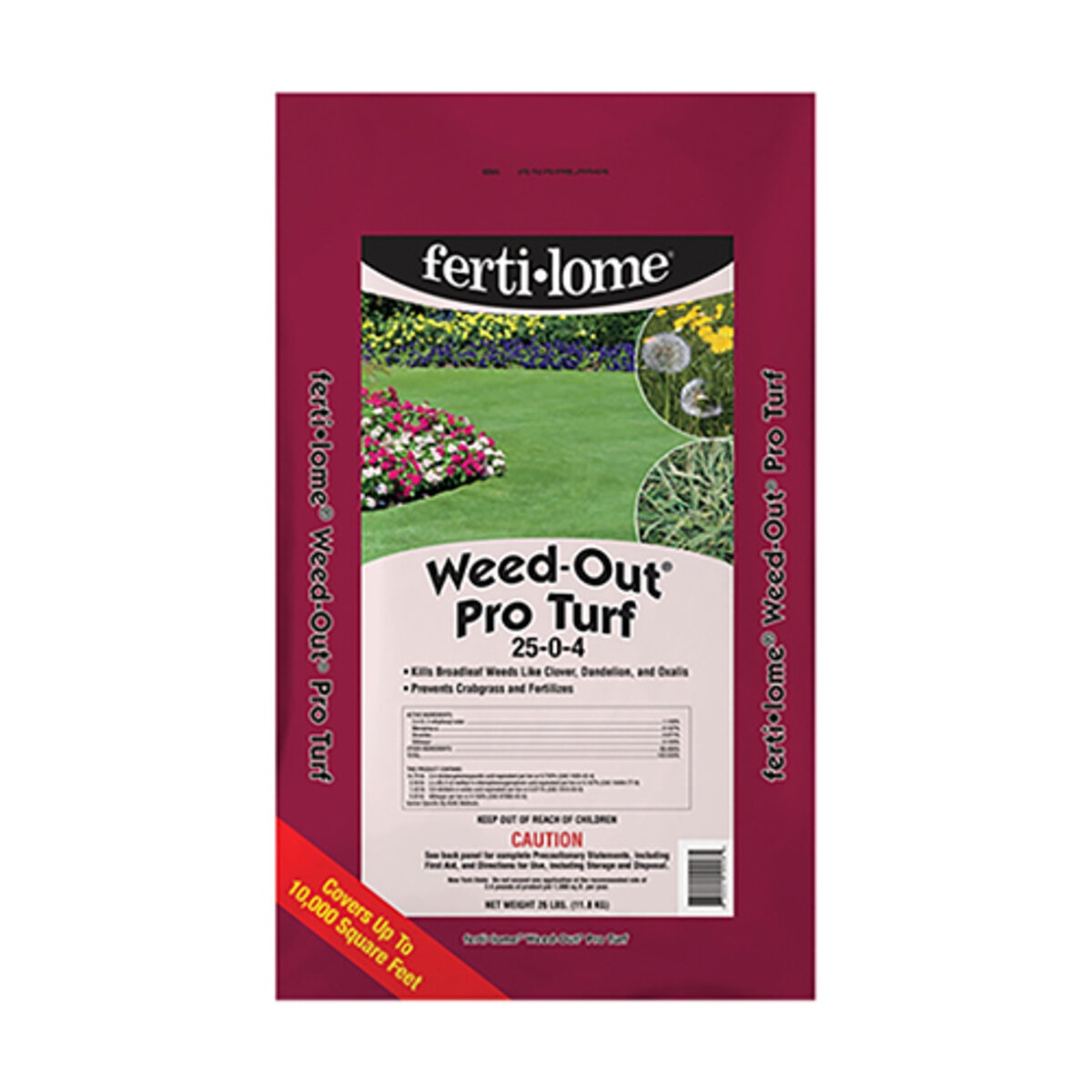 Fertilome Weed Out Pro 25-0-4 Fertilizer with Pre/Post Herbicide 26 lb ...