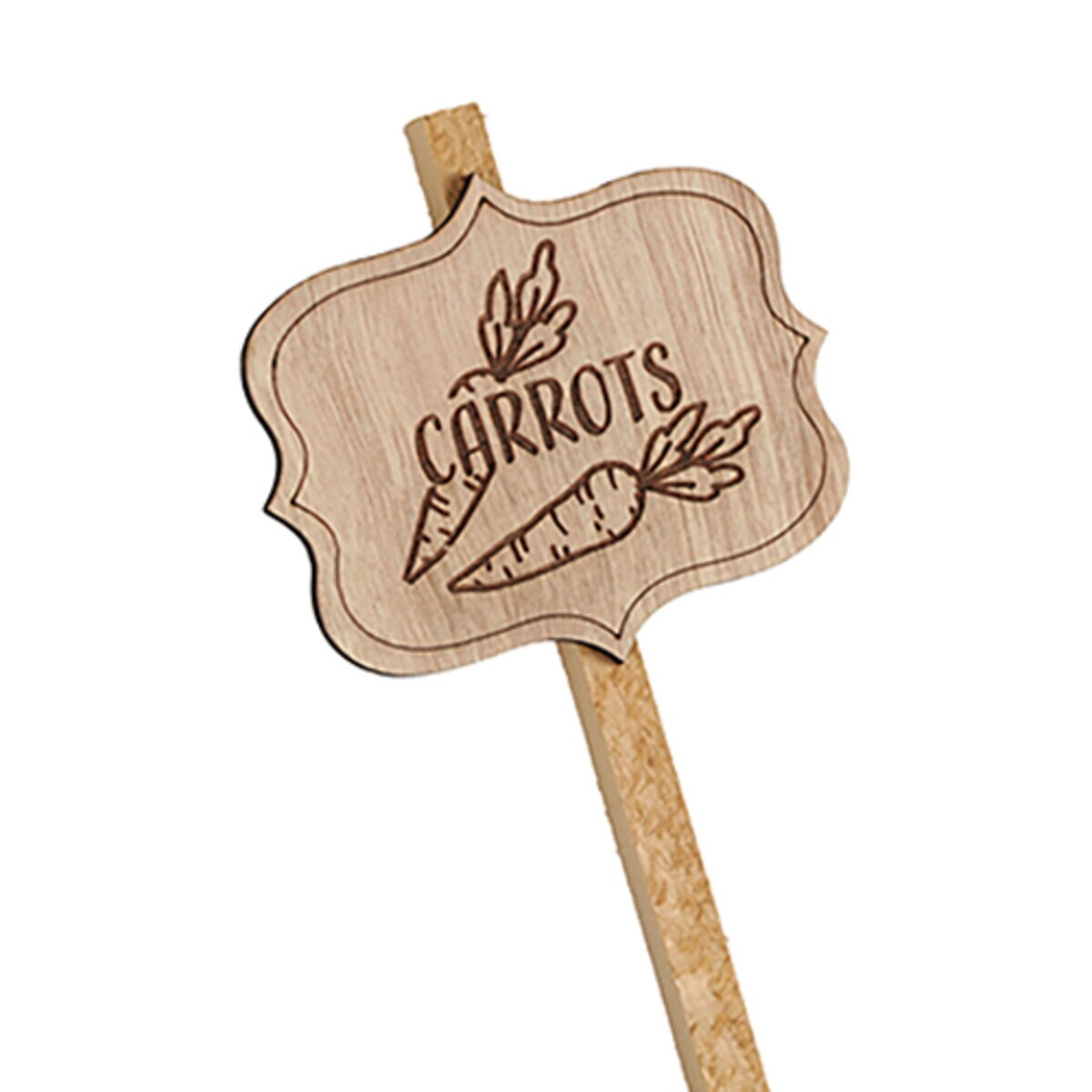 Wooden Garden Marker - Carrots | SiteOne