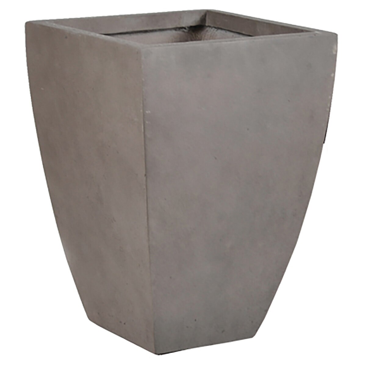 Planter Flared Square Taupe Clayfibre Size 3 10 in. x 10 in. x 16 in ...