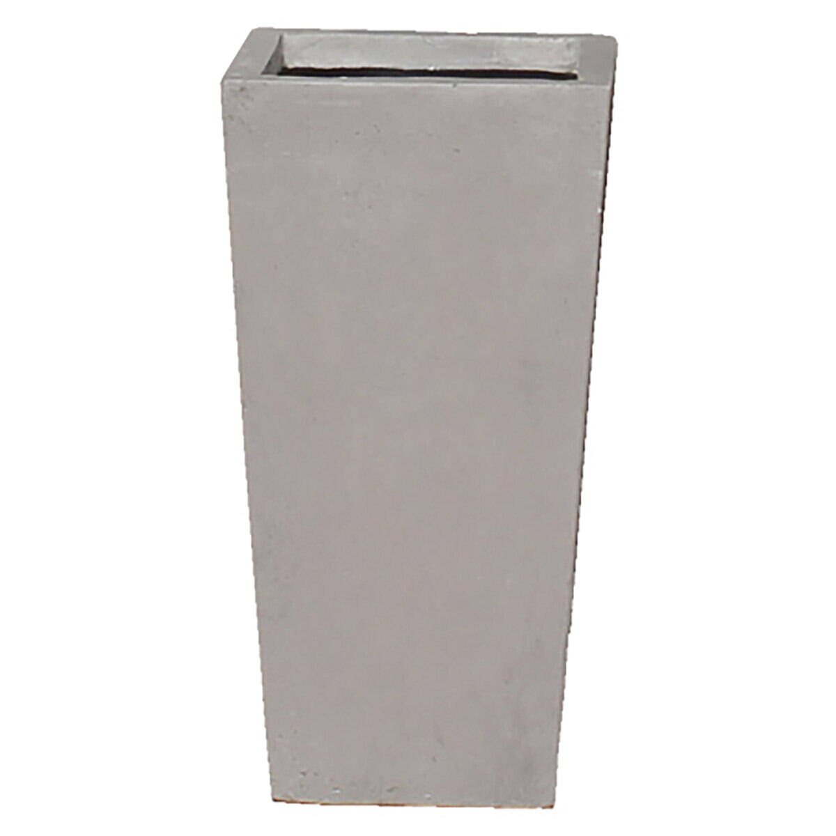 Tall Square Flared Planter Taupe Clayfibre Size 2 14 in. x 28 in | SiteOne