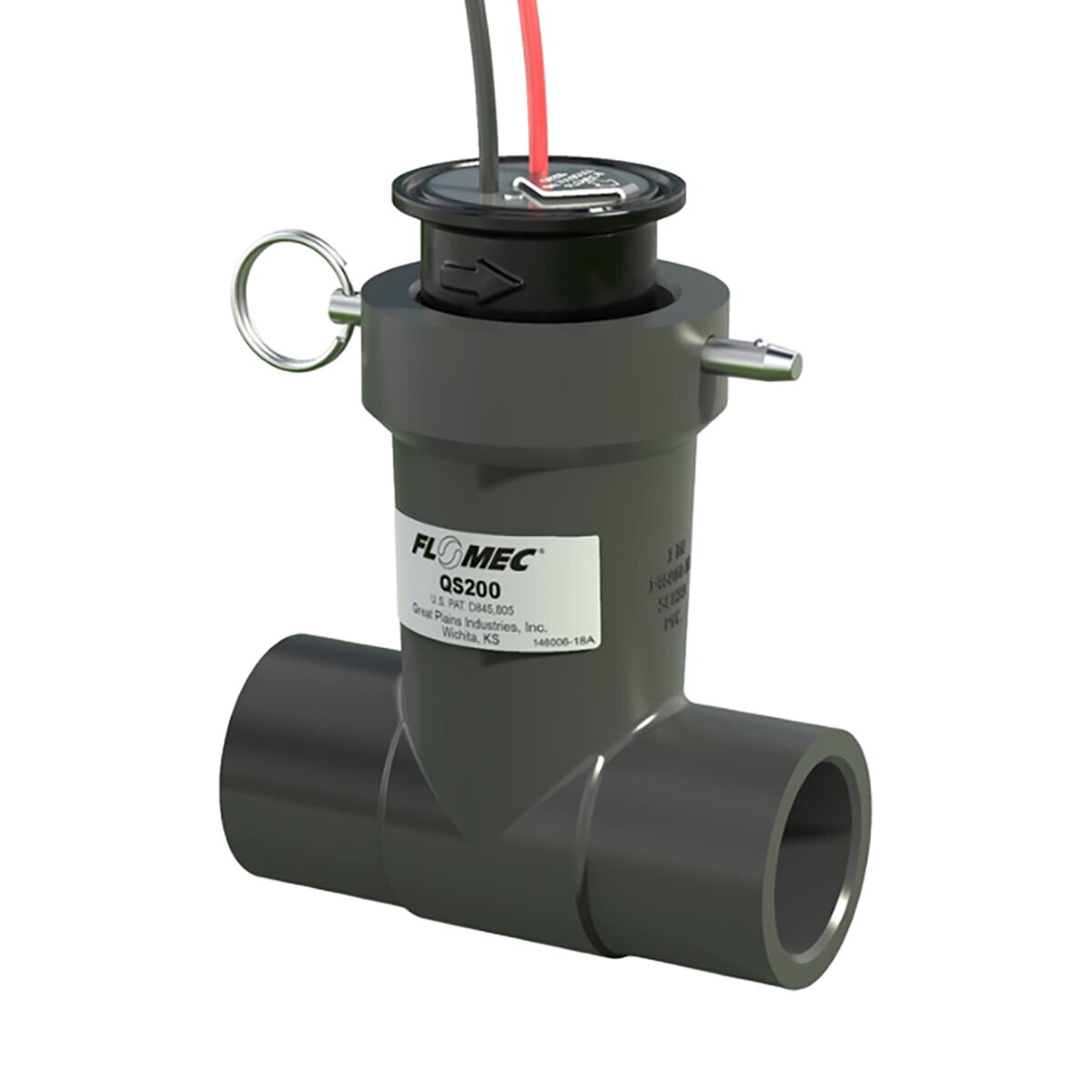 Calsense 1 PVC sch 80 tee-mounted ultrasonic flow meter, wit | SiteOne US